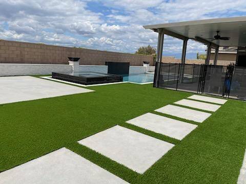 Artificial Grass Around Pool, Landscape & Pool Decks, Riverside